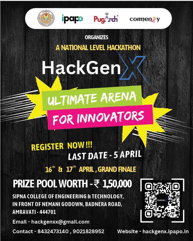 HackGenX 2025 – The Ultimate Hackathon Experience! – Sipna College Of Engineering And Technology ...